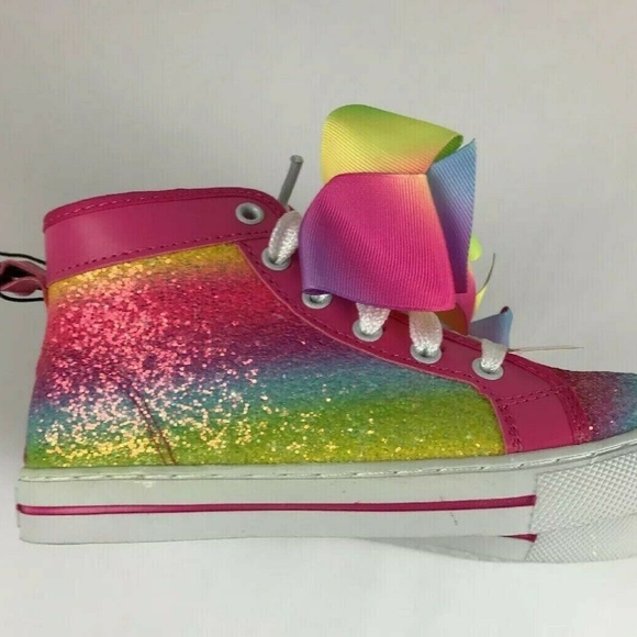 JoJo Siwa | Shoes | Jojo Siwa Pink Siwa Bow Shoes Rainbow High Tops ...